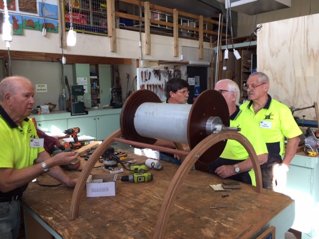 Restored reel for Toowoon Bay SLSC – The Entrance Men's Shed